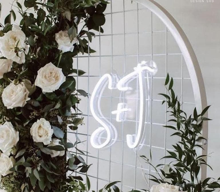 Initials Neon Sign - Wedding Neon Signs